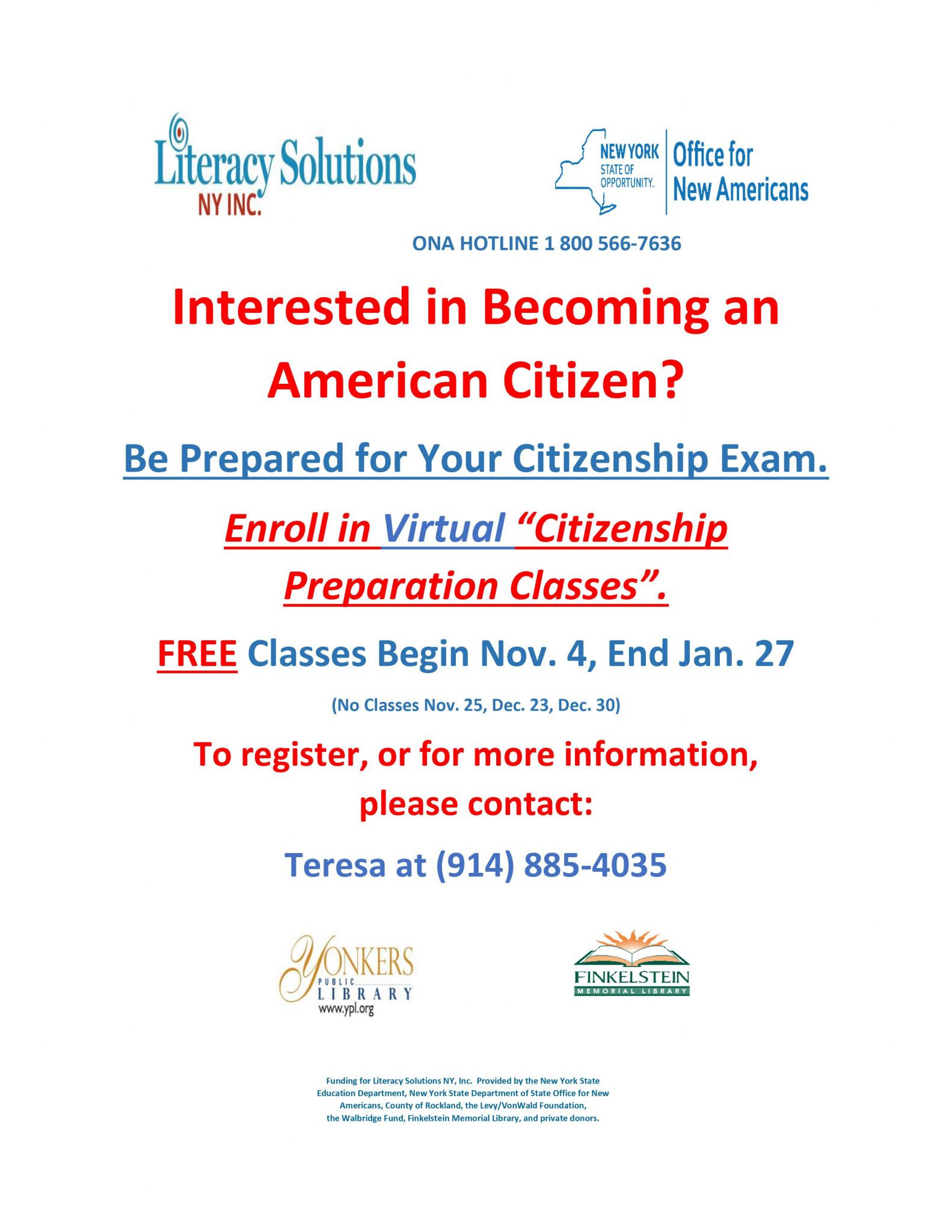 Enroll in Free Citizenship Preparation Classes Today! - Literacy ...